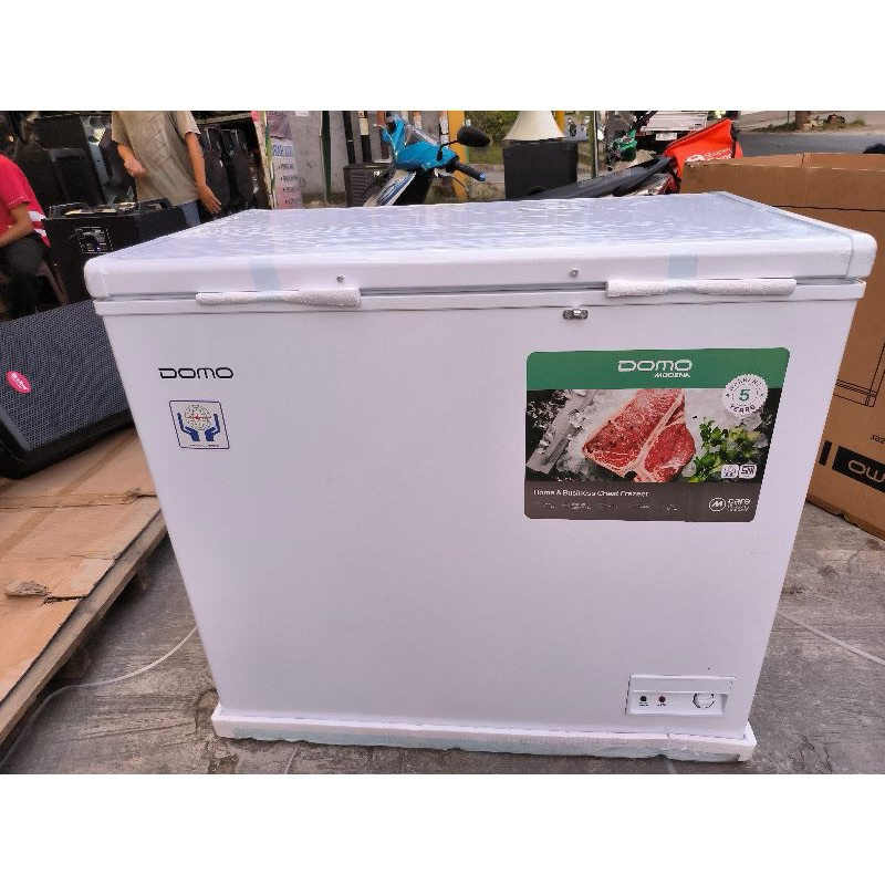Jual Freezer box Domo by Modena chest freezer 200 liter DF-0210W | Shopee Indonesia