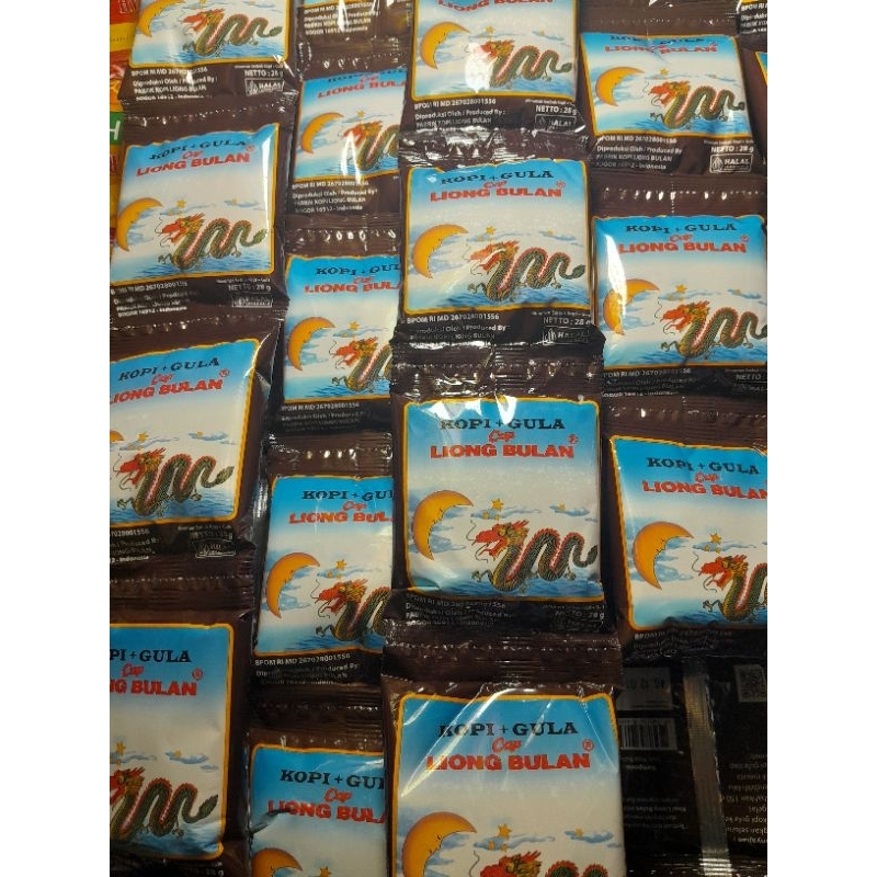 Jual kopi liong bulan plus gula 1 renceng 10pcs | Shopee Indonesia