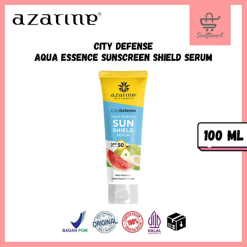 Jual AZARINE City Defense Aqua Essence Sunscreen Shield | SPF 50 PA ...