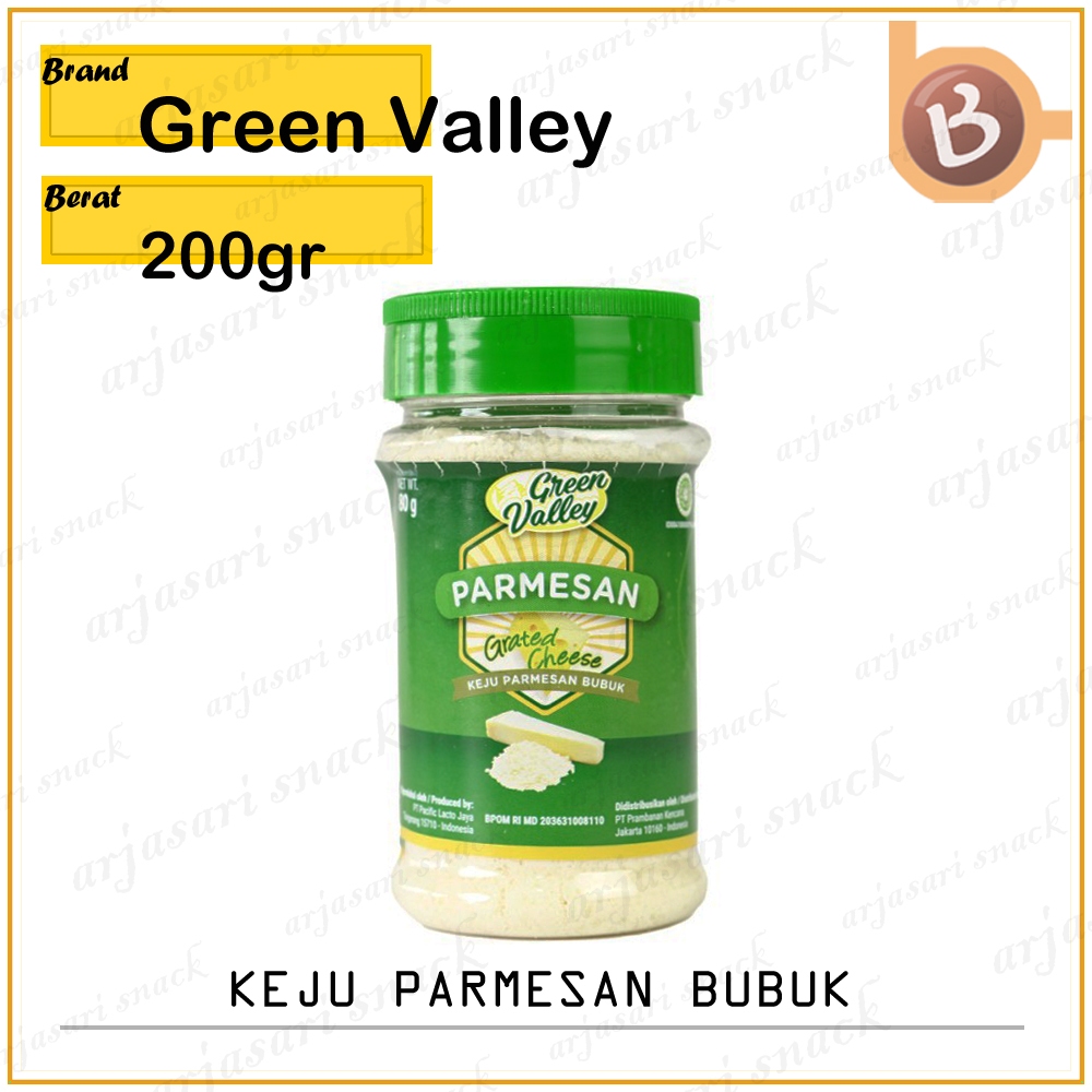 Jual GREEN VALLEY Grated Parmesan Cheese Keju Parmesan Parut 200gr ...