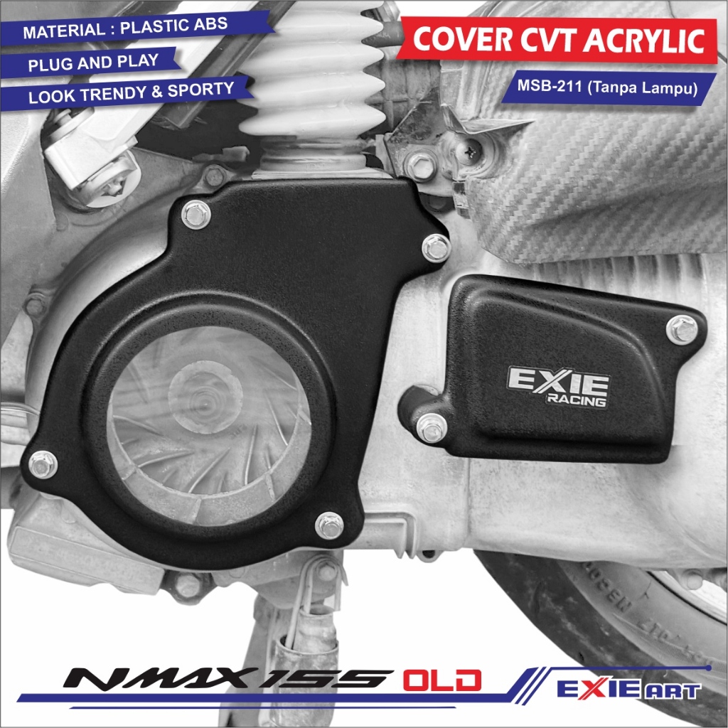 Jual Cover CVT Akrilik NMAX 155 OLD Aksesoris Penutup CVT Exie Art ...