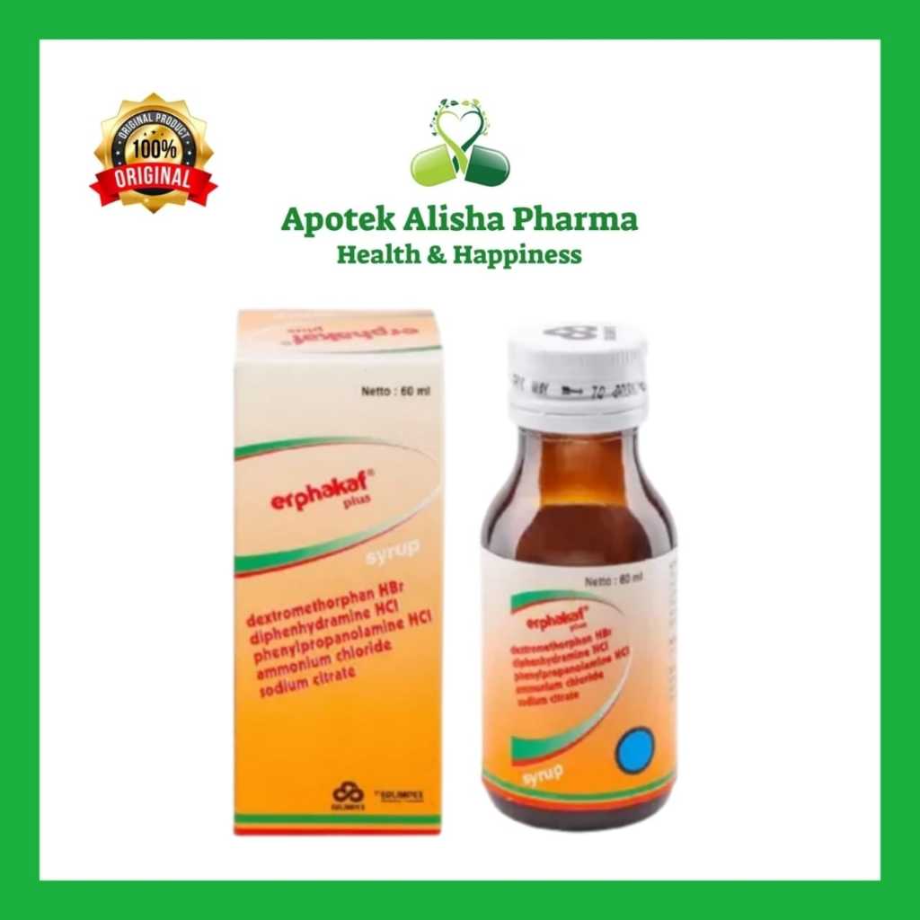 Jual Erphakaf Plus Sirup 60ml - Erphakap Syrup Obat Batuk Alergi ...