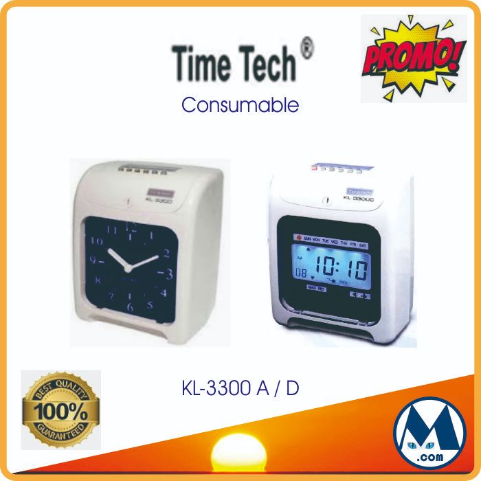 Jual Tinta / Pita / Ribbon Cartridge Mesin Absensi Timetech KL-3300 / KL3300 / KL 3300 | Shopee ...