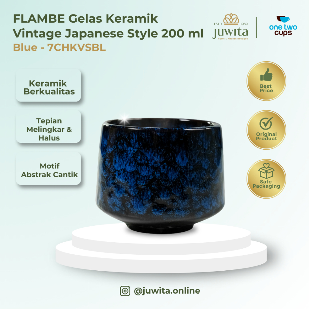 Jual FLAMBE Gelas Keramik Vintage Japanese Style Coffee Tea Kopi Teh ...