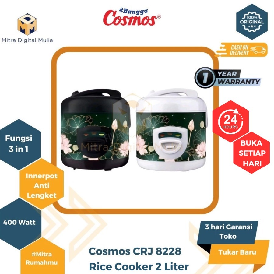 Jual Cosmos CRJ 8228 Rice Cooker 2 Liter Hitam | Shopee Indonesia