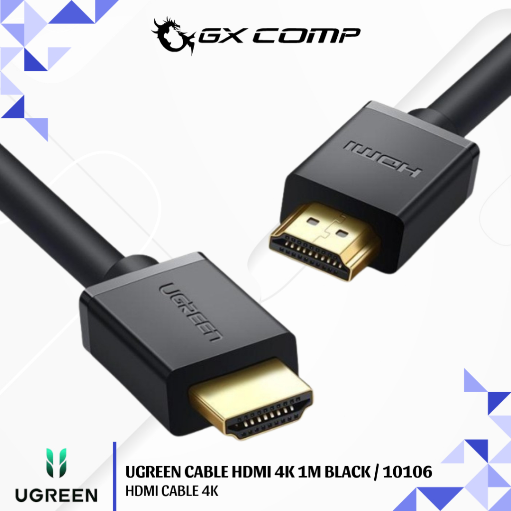 Jual UGREEN CABLE HDMI 4K 1M BLACK / 10106 | Shopee Indonesia