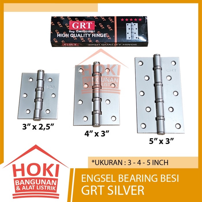 Jual ENGSEL BEARING PINTU JENDELA GRT SILVER - 3" 4" 5" Kupu Chrome ...