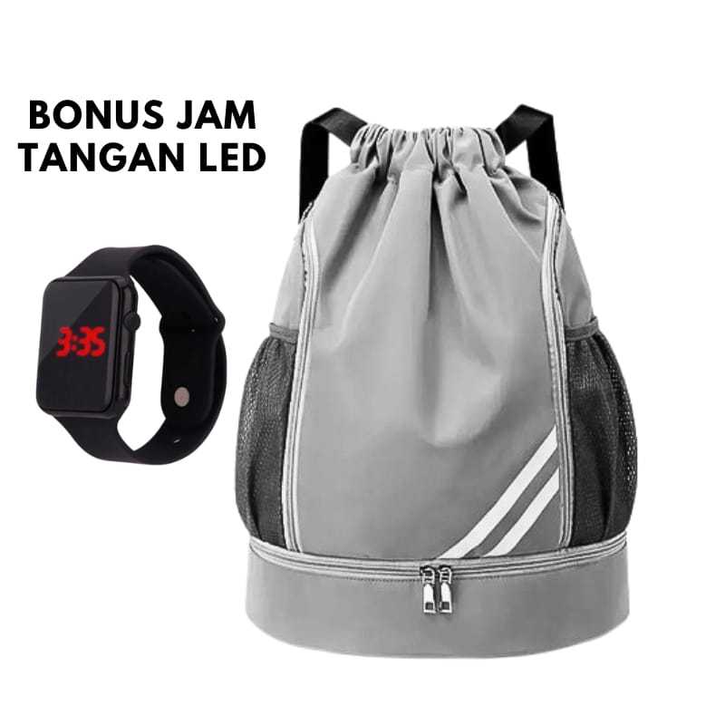 Jual Tas Serut Unisex Tas Ransel Olahraga PUTSAL BASKET VOLI Tas Serut ...