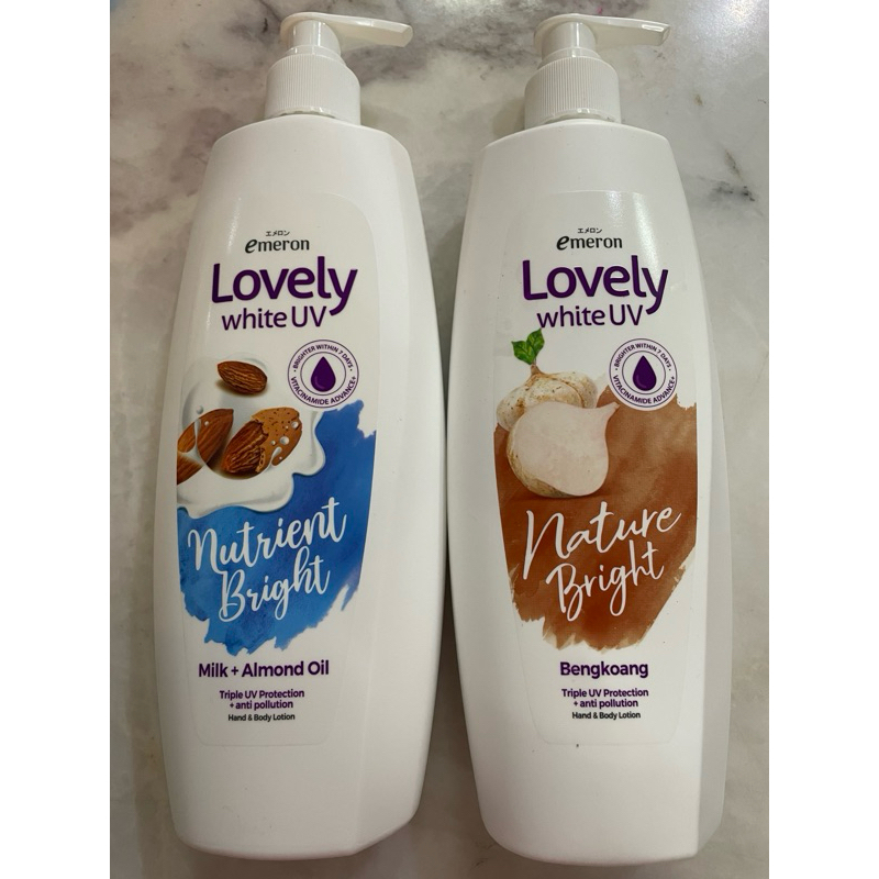 Jual Emeron Lovely White UV Nourish & i Bright Bengkoang BESAR 500ml || hand body emeron lovely ...