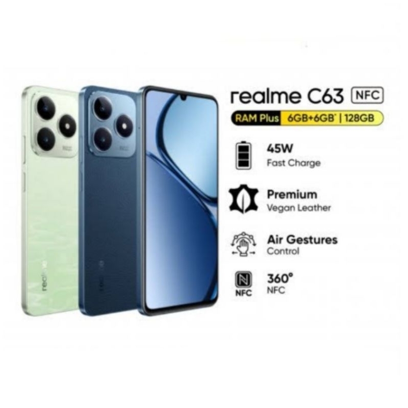 Jual HP REALME C63 NFC 6/128 GB - RELMI C 63 RAM 6GB ROM 128GB GARANSI ...