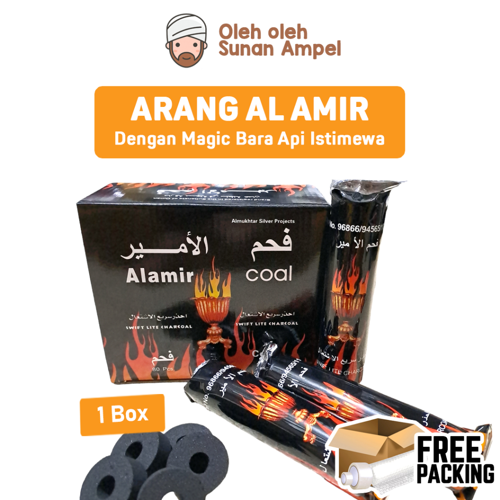 Jual ARANG MAGIC AL AMIR 1 BOX Kualitas Premium Panas Untuk Bukhur BBQ ...