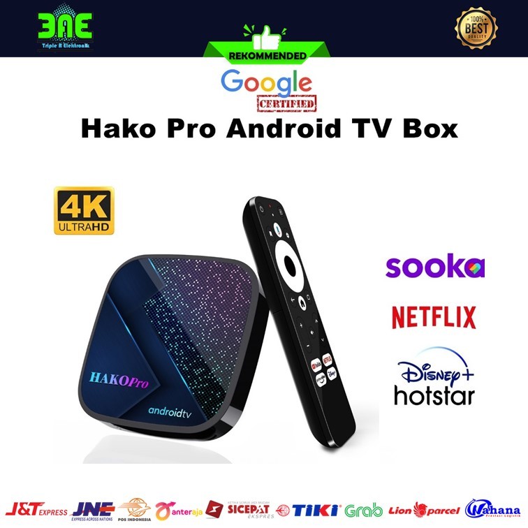 Jual Hako Pro Android TV Box Smart TV Set Top Box Digital Android 4K ...