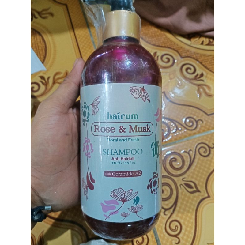 Jual HAIRUM Rose & Musk 500ml Shampoo Parfum/perfume with Ekstrak ...