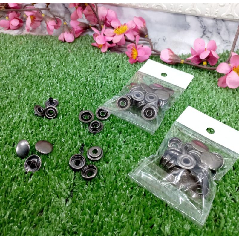 Jual Kancing Pet kancing helm besi snapbutton metal 15mm | Shopee Indonesia