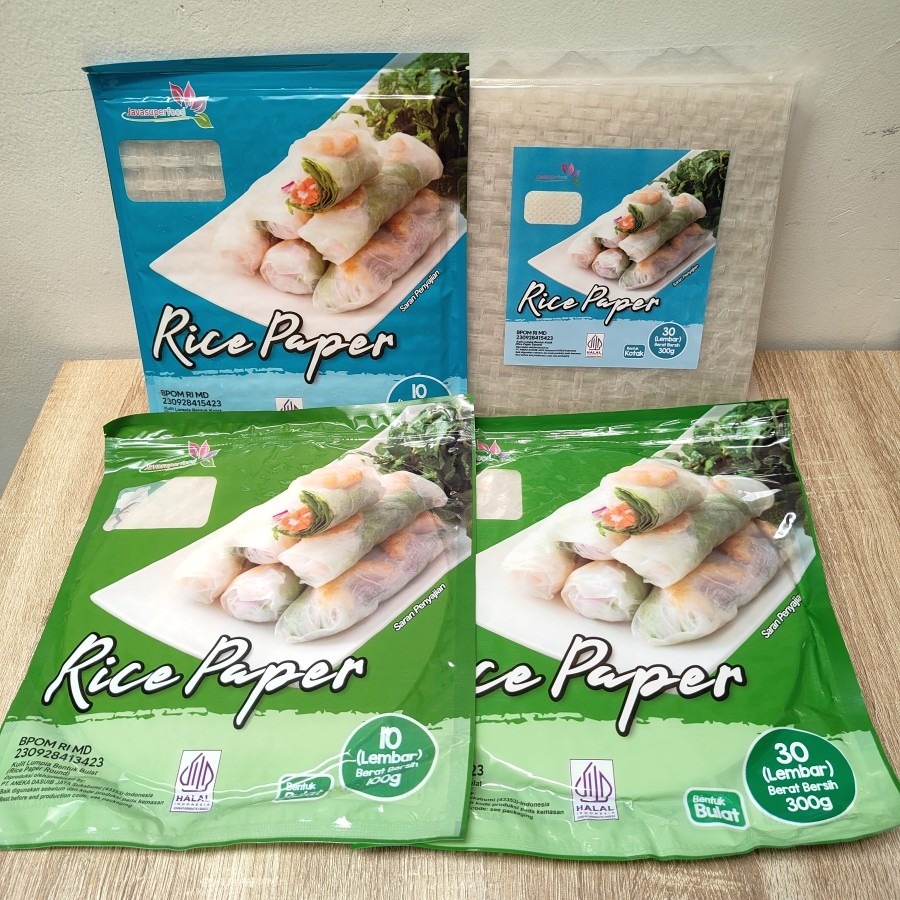 Jual RICE PAPPER BULAT RICE PAPPER KOTAK 100 GR 200 GR 400 GR KULIT ...