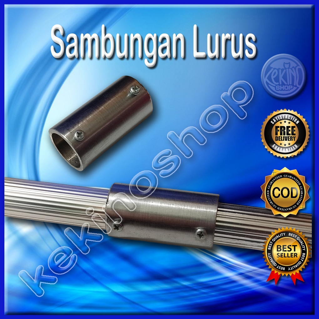 Jual Sambungan LURUS Rel / Rell / Rail Batang Gorden Rollet | Shopee ...