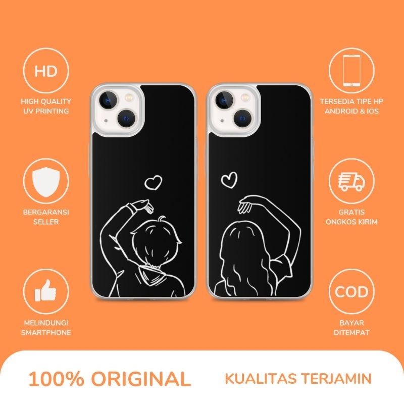 Jual Custom Case Love Couple Boy & Girl All Type Hp Bahan Softcase ...