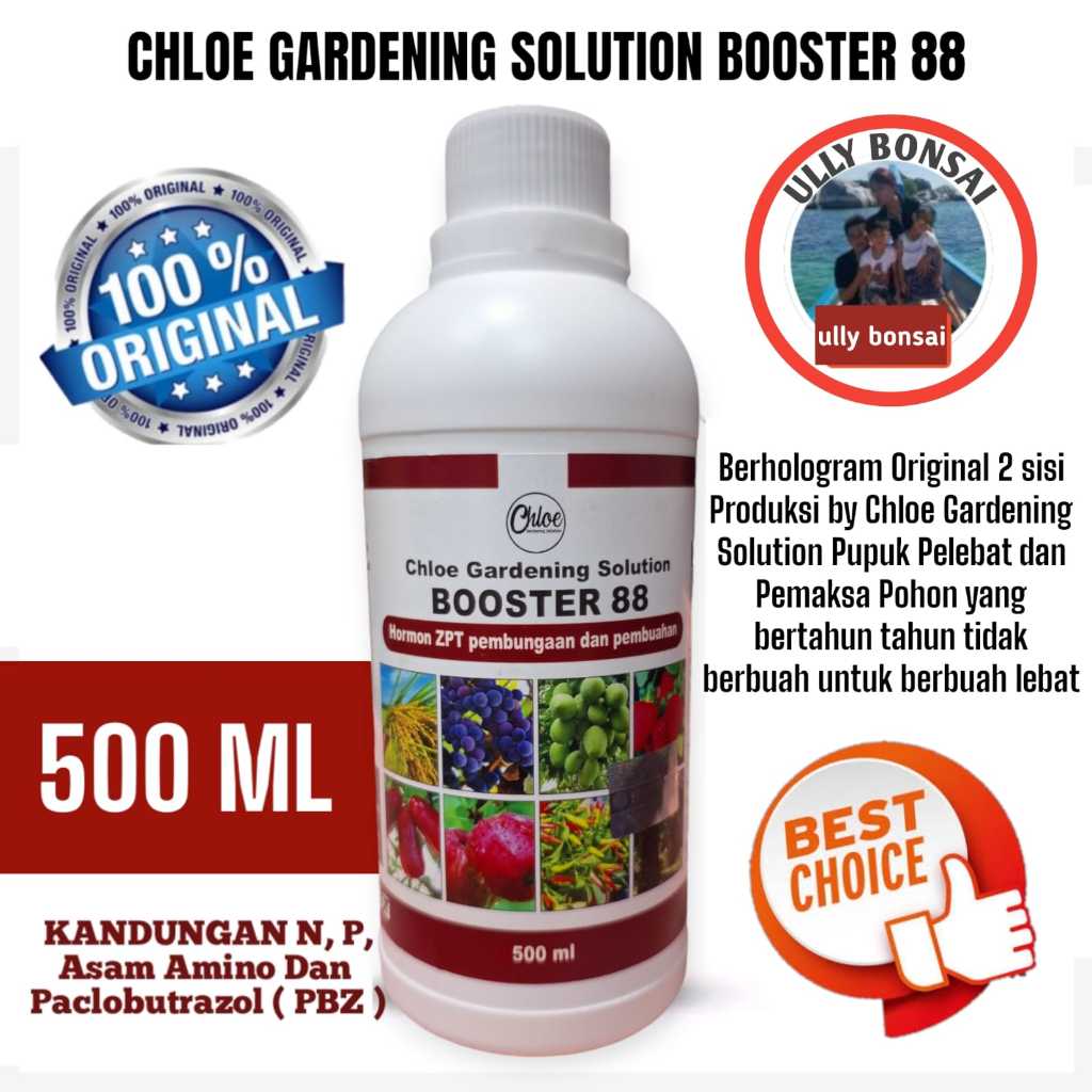 Jual Pupuk Booster 88 Kemasan 500ml Hormon Pembungaan dan Pembuahan ...