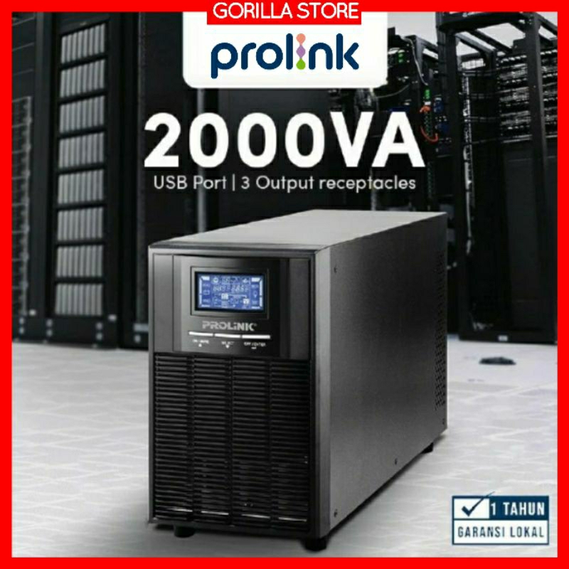 Jual UPS ONLINE PROLINK PRO902WS Profesional II Series (1P/1P) 2000VA | Shopee Indonesia