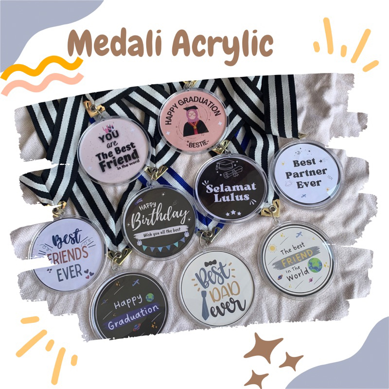 Jual ONLYWEGIFT - Medali Acrylic | Medali Ucapan | Medali Wisuda ...