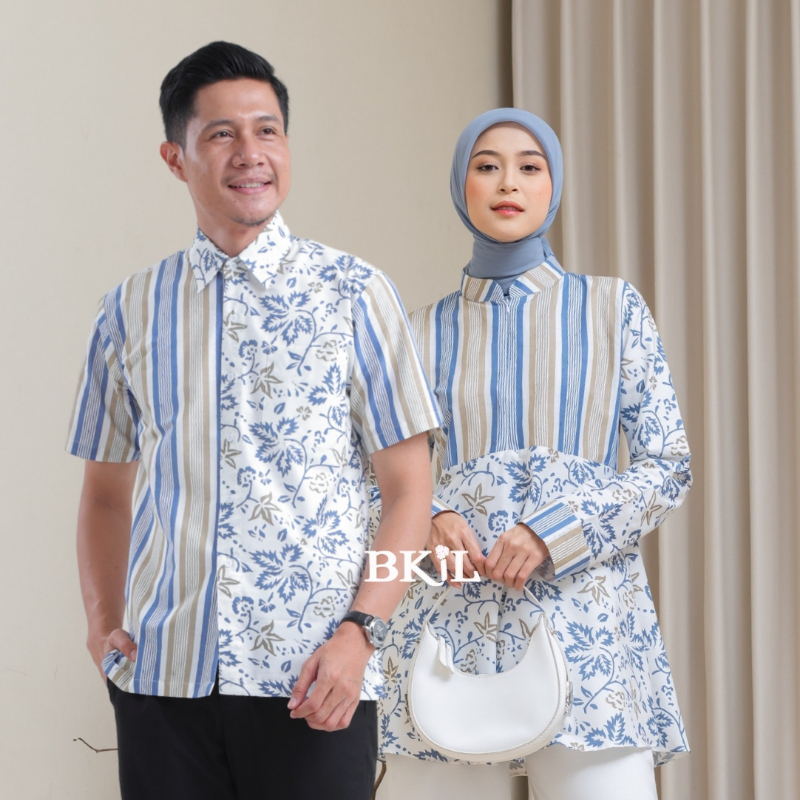 Jual KANTHIL Baju Batik Couple Atasan Batik Kerja Couple Soraya ...