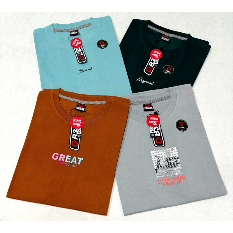 Jual Promo 5 Pcs 100 ribu Kaos Branded Distro Simple Pria Wanita Unisex ...