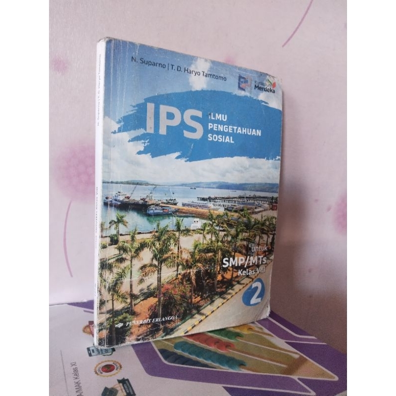 Jual buku ips/ilmu pengetahuan sosial kelas 8 VIII 2 smp mts erlangga kurmer kurikulum merdeka ...