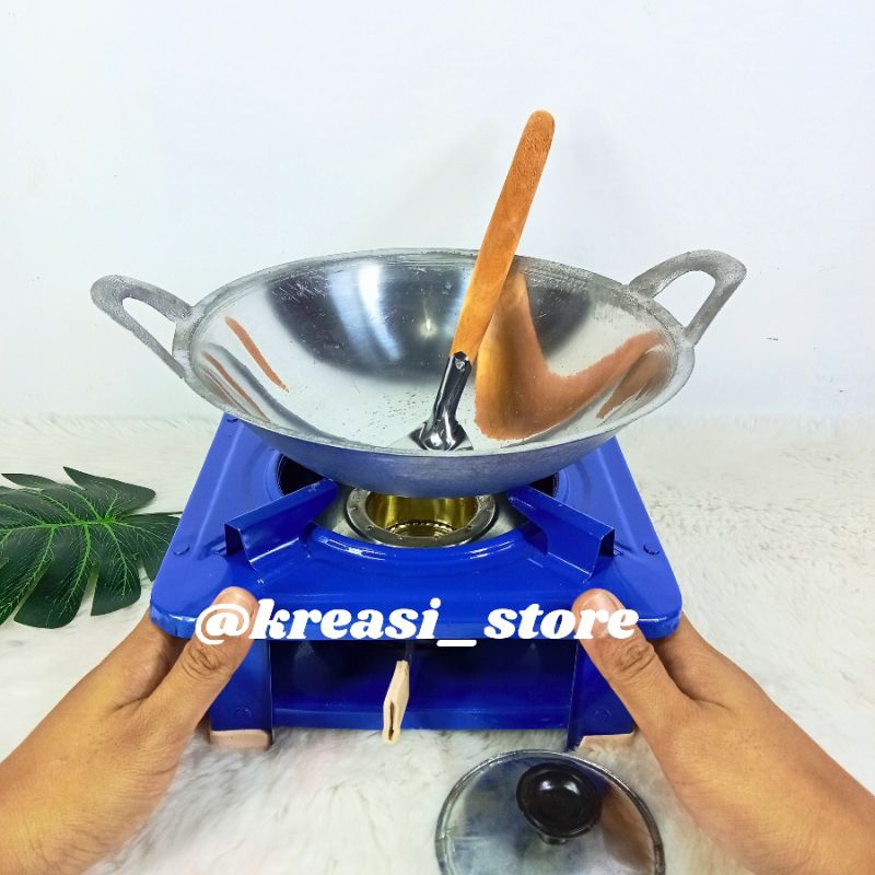 Jual Kompor Spirtus Kotak 20 cm dan Wajan No. 9 (Free Sutil) | Shopee ...