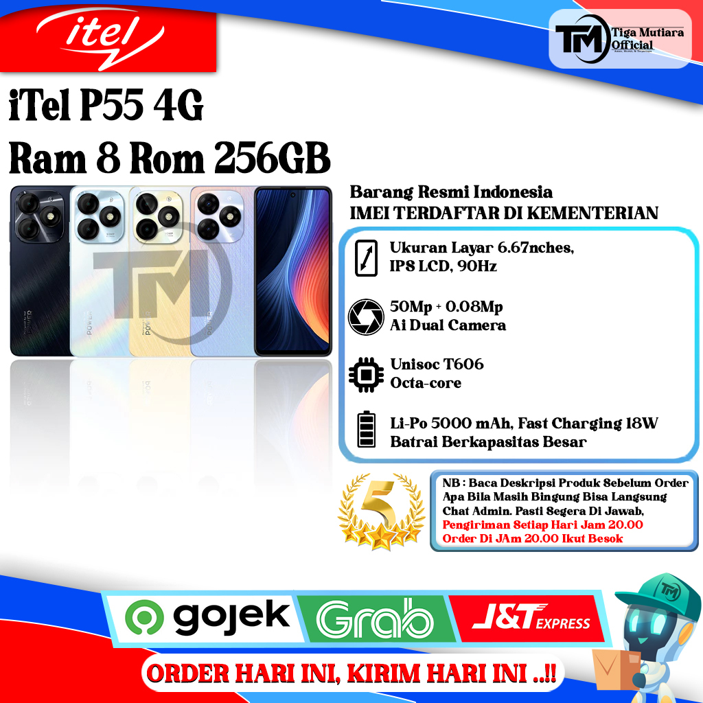 Jual iTel P55 4G Ram 8 Rom 256GB Segel Original & Bergaransi Resmi | Shopee Indonesia