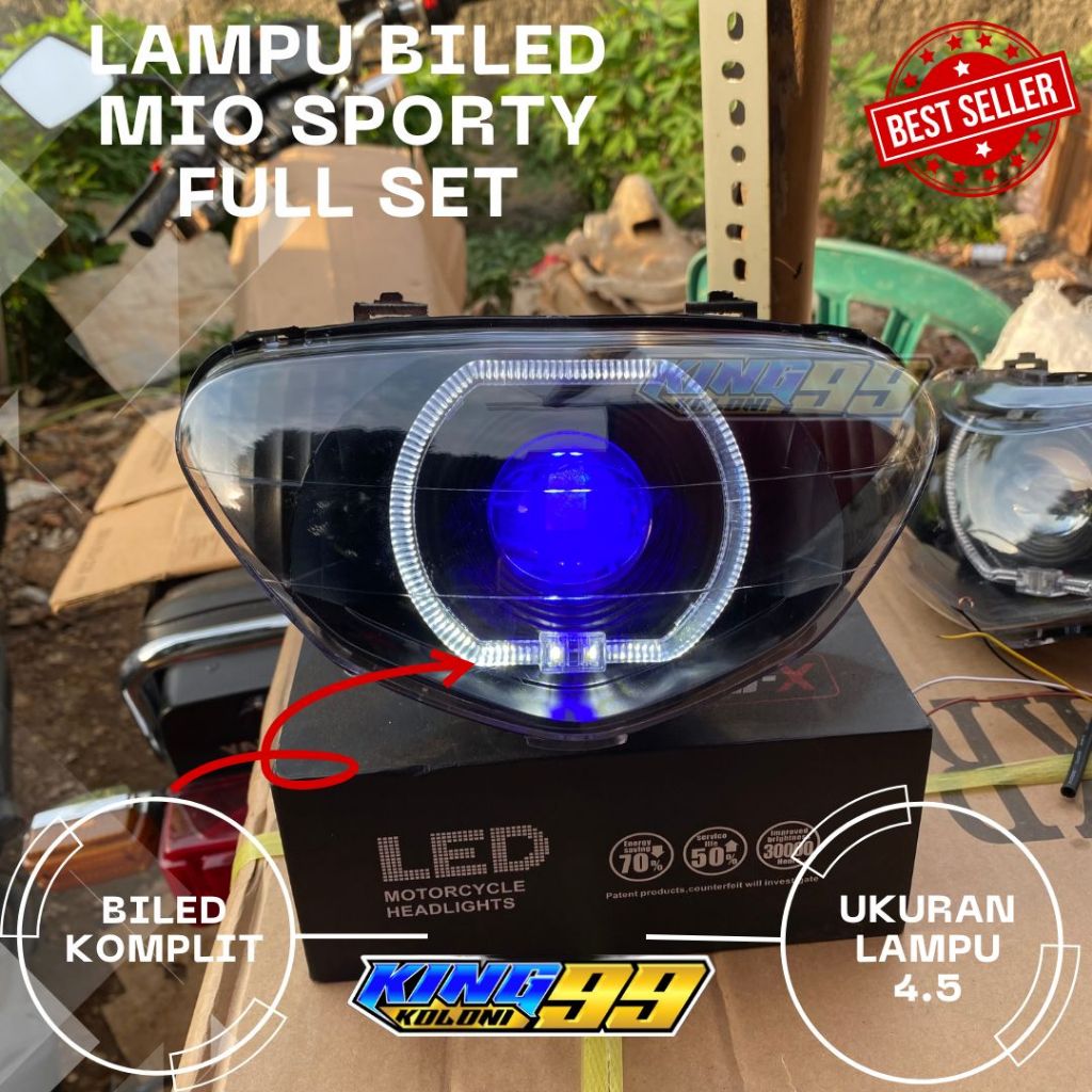Jual lampu depan biled mio sporty mio lama projie biled 4inc | Shopee ...