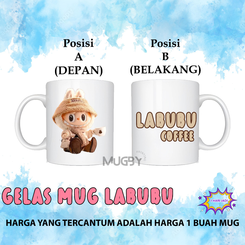 Jual MUG CUSTOM LABUBU / LABUBU MUG / SOUVENIR LABUBU / LABUBU COFFEE ...