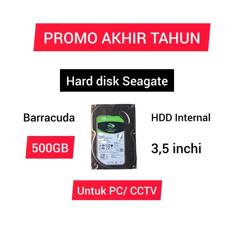 Jual Hard Disk Seagate, HDD Internal 3,5 inchi 500GB untuk PC/ CCTV ...