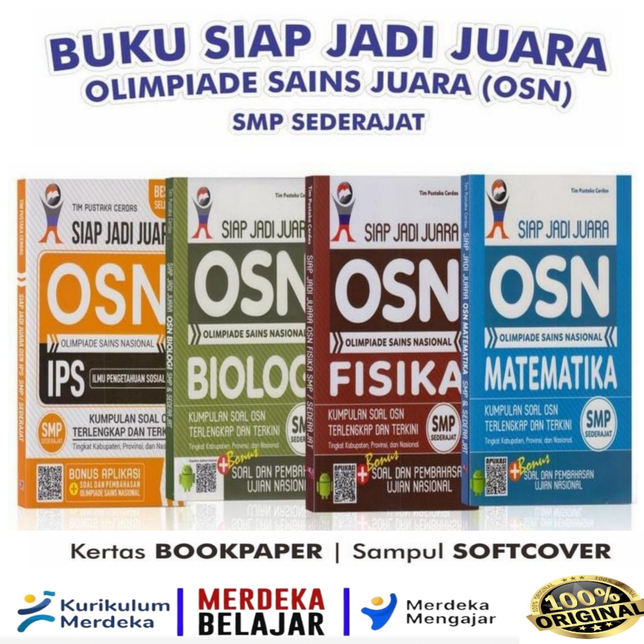 Jual Siap Jadi Juara OSN Matematika, Ips, Fisika, Biologi SMP Sederajat - Buku Olimpiade SMP ...