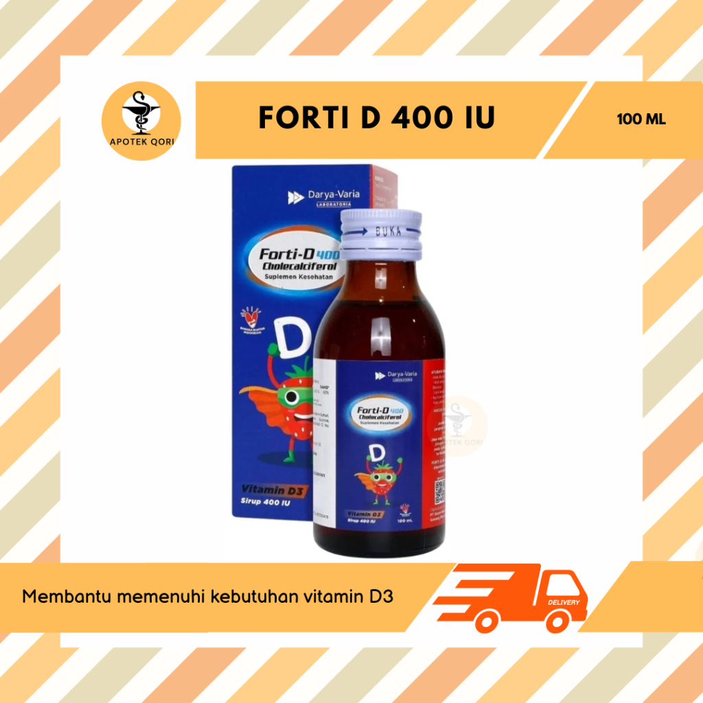 Jual FORTI D-400 IU SIRUP 100 ML/VITAMIN D3/TULANG & GIGI | Shopee ...