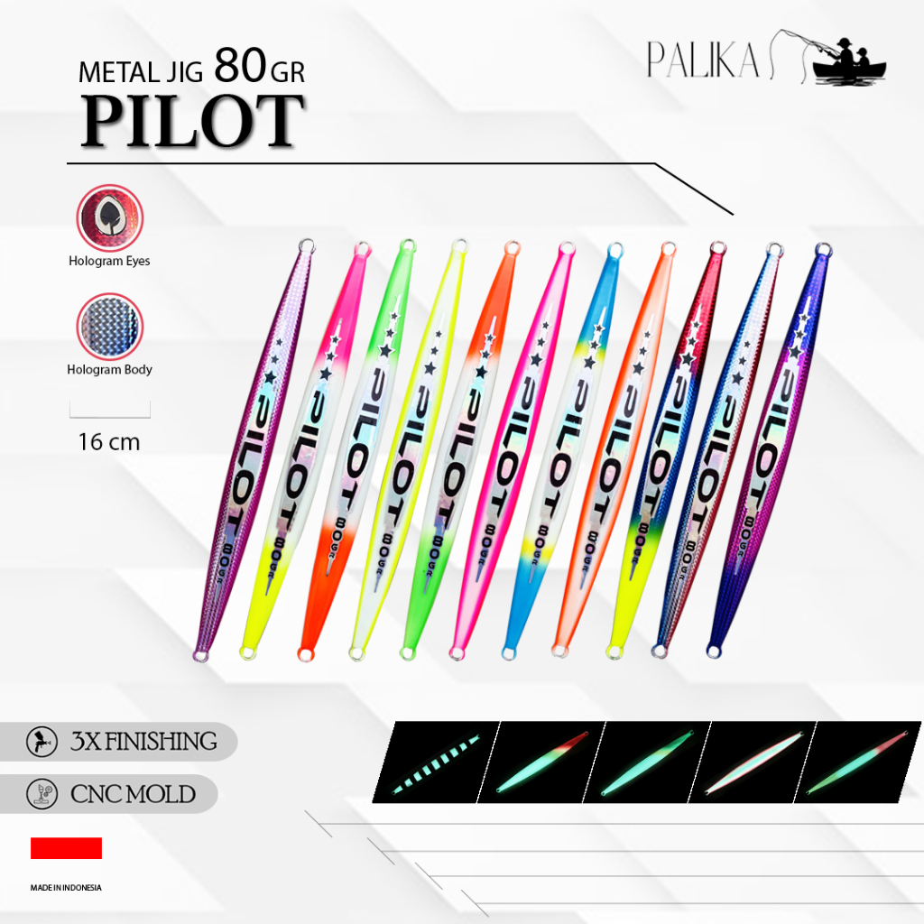 Jual Metal jig 80 gram Palika Pilot 80 gram 80gr 80Gram 80gram 80G Metal jig 80 gram Metal jig ...