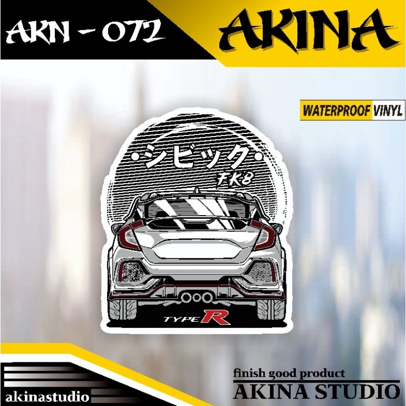 Jual sticker vinyl anti air civic type R FK8 rear | stiker vinyl anti ...