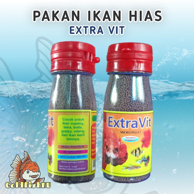 Jual Mikro Pelet Pakan Ikan Hias Kecil EXTRAVIT (kecil) | Shopee Indonesia
