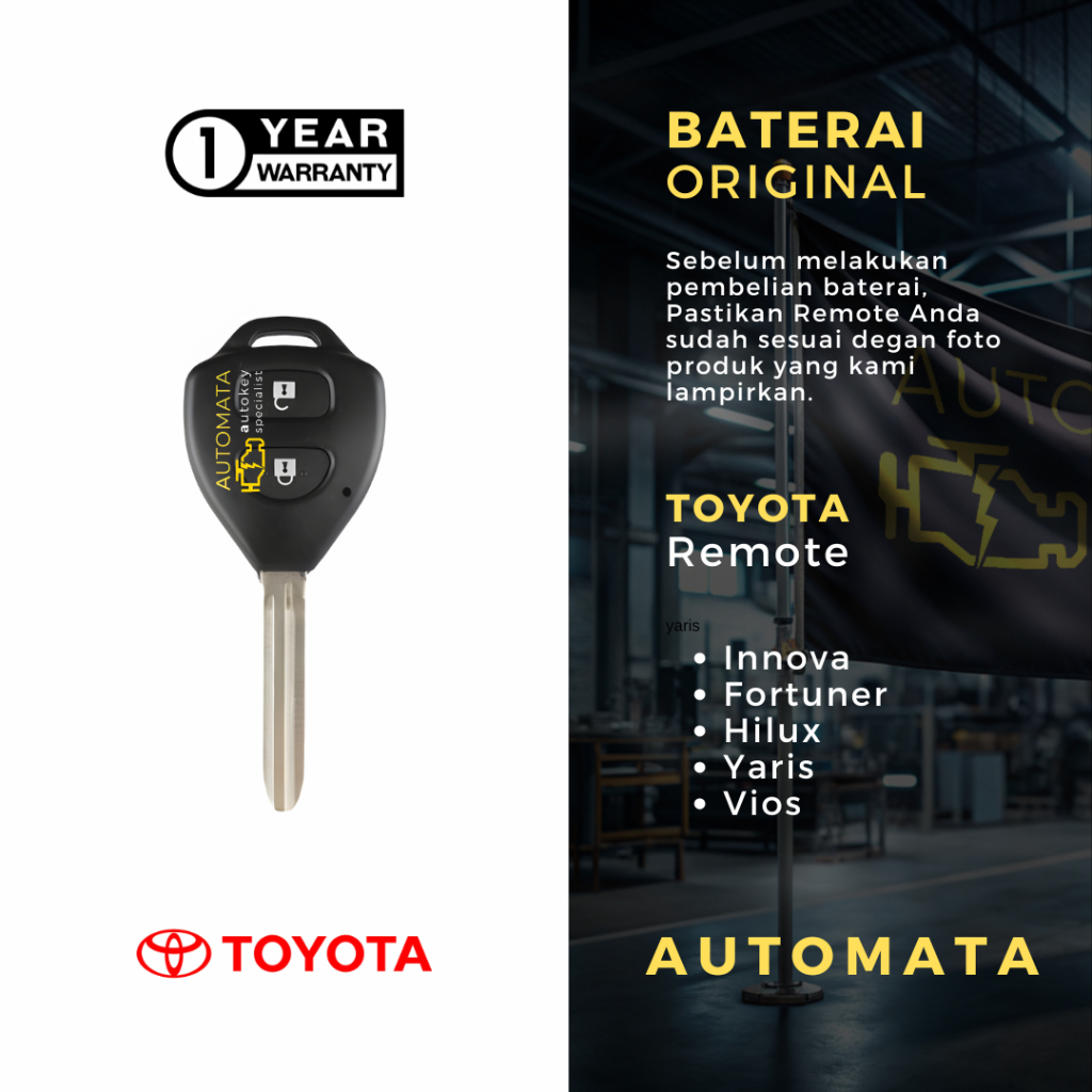 Jual Baterai Remote Kunci Mobil Toyota Fortuner 2012 Original Panasonic ...