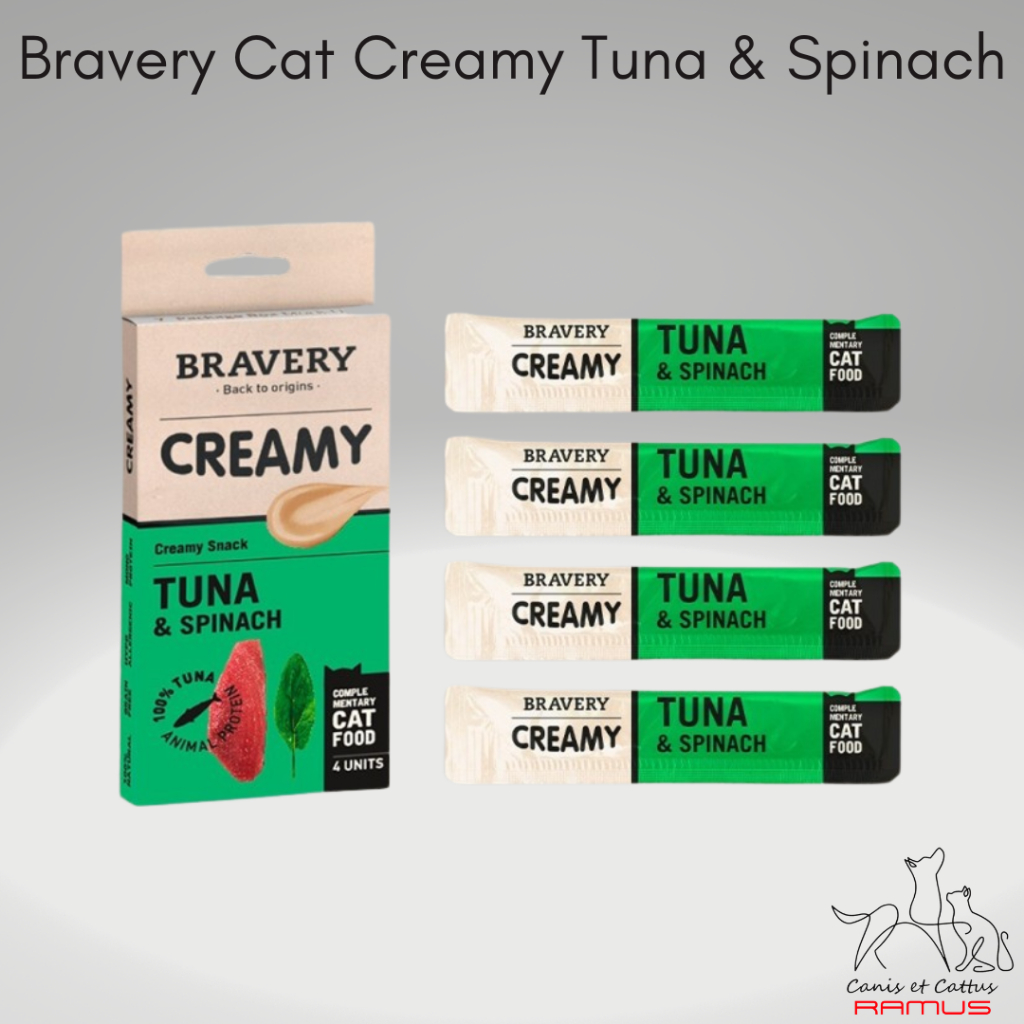 Jual Bravery Cat Creamy Treats Tuna and Spinach | Shopee Indonesia