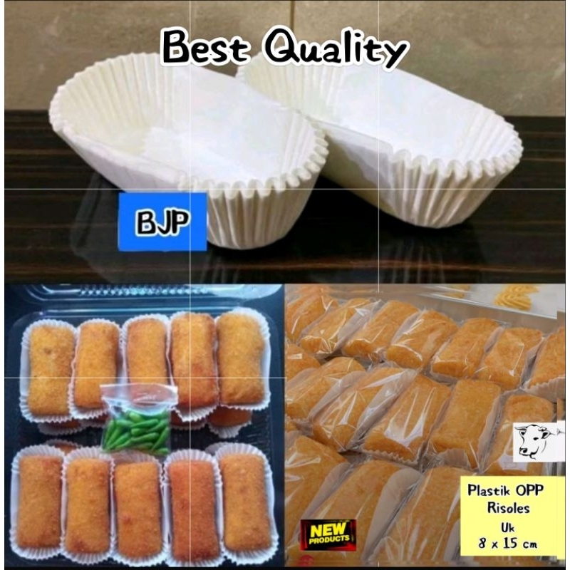 Jual Cup cake oval paper / kertas risol uk 129x81mm ~ FOOD GRADE (PUTIH ...