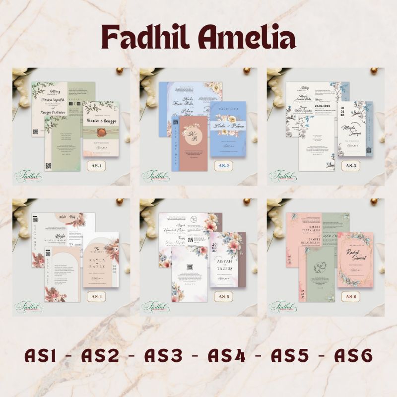 Jual Blangko Undangan Fadhil Amelia Series AS-1, AS-2, AS-3, AS-4, AS-5 ...