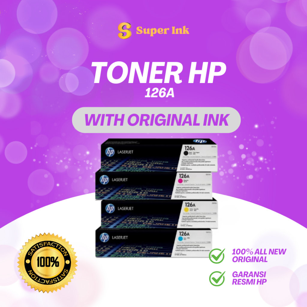Jual Toner Printer HP Laserjet 126A Original 4 Varian Warna (CMYK ...