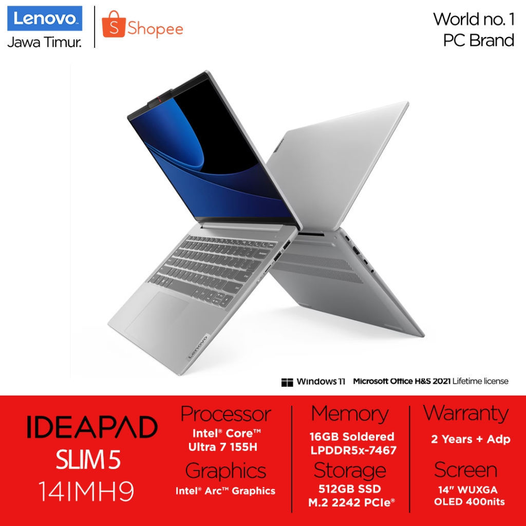 Jual Lenovo IP S5 4SID Core Ultra 7 155H 16GB 512GB Win 11 OHS 2021 ...