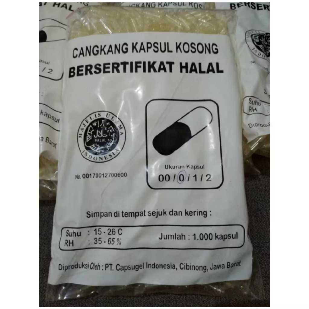 Jual Cangkang Kapsul kosong bening, Kapsul Kosong Transparan / ukuran no 0 / CAPSUGEL ...