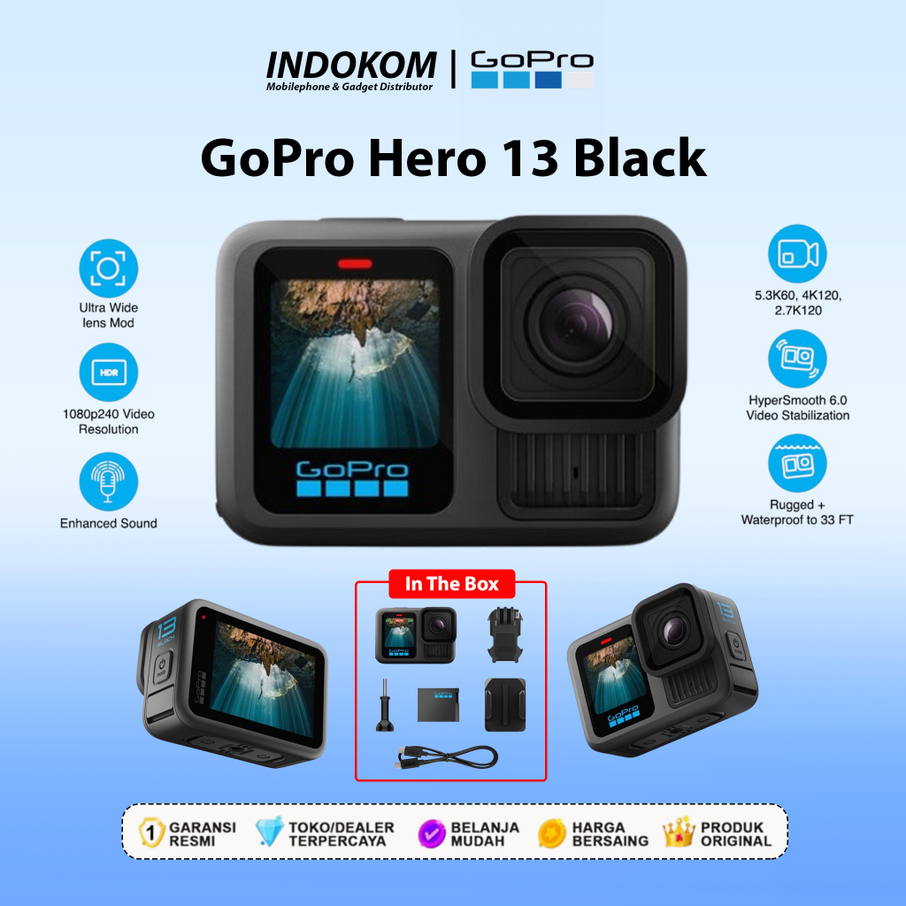 Jual GoPro Hero 13 Action Black Camera Garansi Resmi | Shopee Indonesia