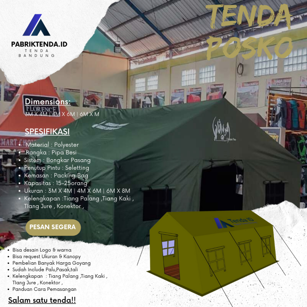 Jual Tenda Darurat Posko Serbaguna Kesehatan | Tenda PMI Pos Siaga ...