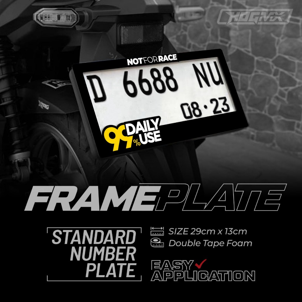 Jual Frame Plat Nomor 99 DAILYUSE KUNING Akrilik Untuk Semua Motor ...