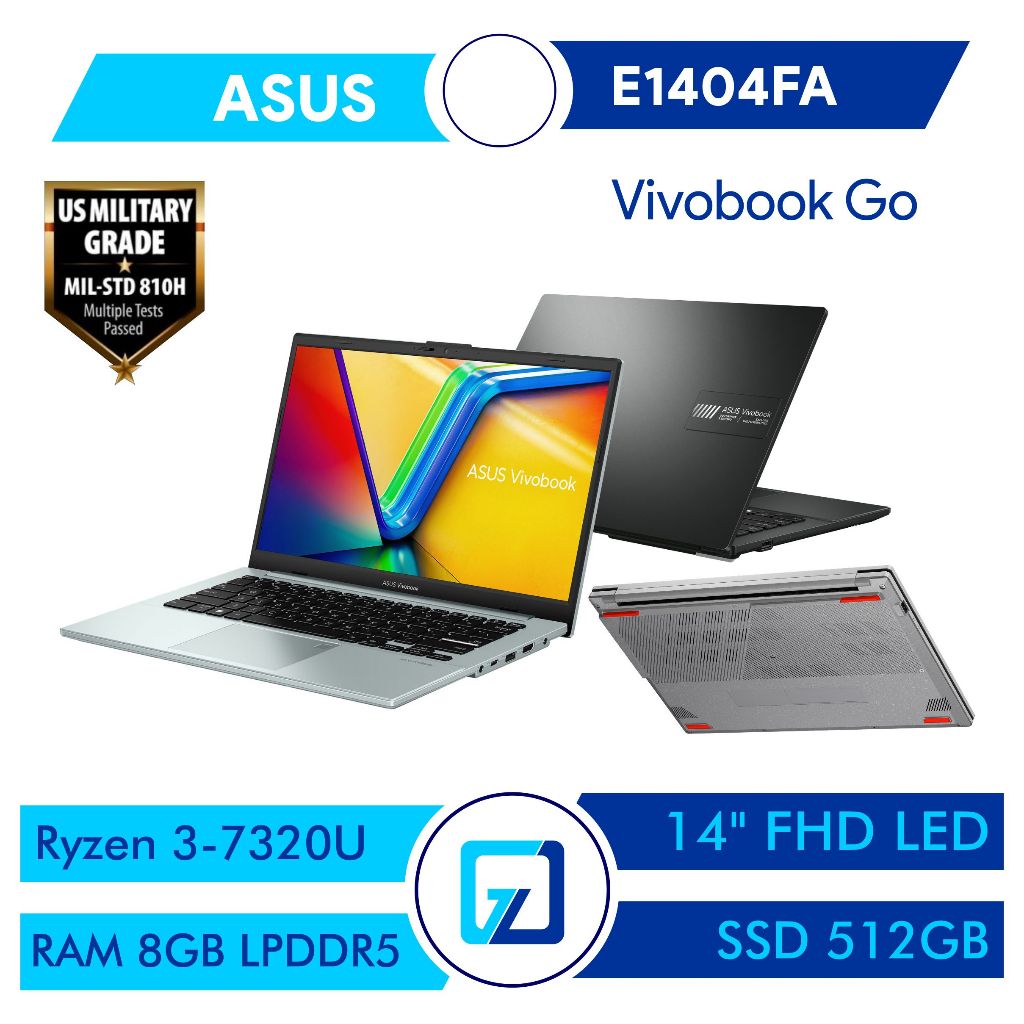 Jual ASUS VivoBook Go 14 E1404FA AMD Ryzen 3 7320U 8GB 256/512GB 14"FHD ...