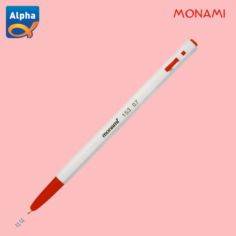 Jual [Monami] 153 Ballpoint Pen 0.7 mm / Oil Based Pen / Pulpen - Merah ...