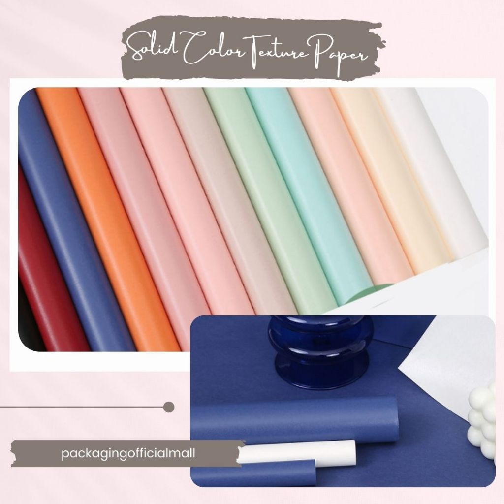 Jual SOLID COLOR TEXTURE PAPER / CELLOPHANE / FLORIST PAPER / KERTAS ...